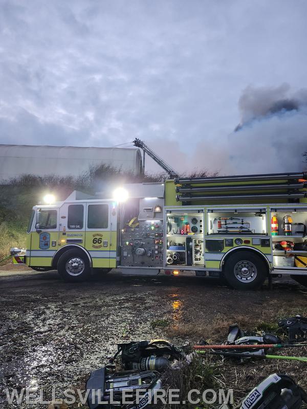 Mutual aid call to large fire - Wellsville Fire Company