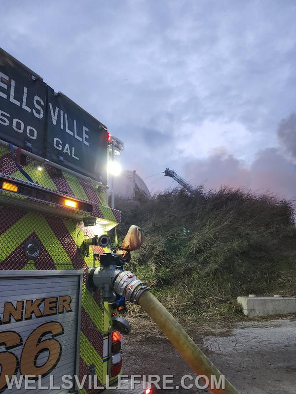 Mutual aid call to large fire - Wellsville Fire Company